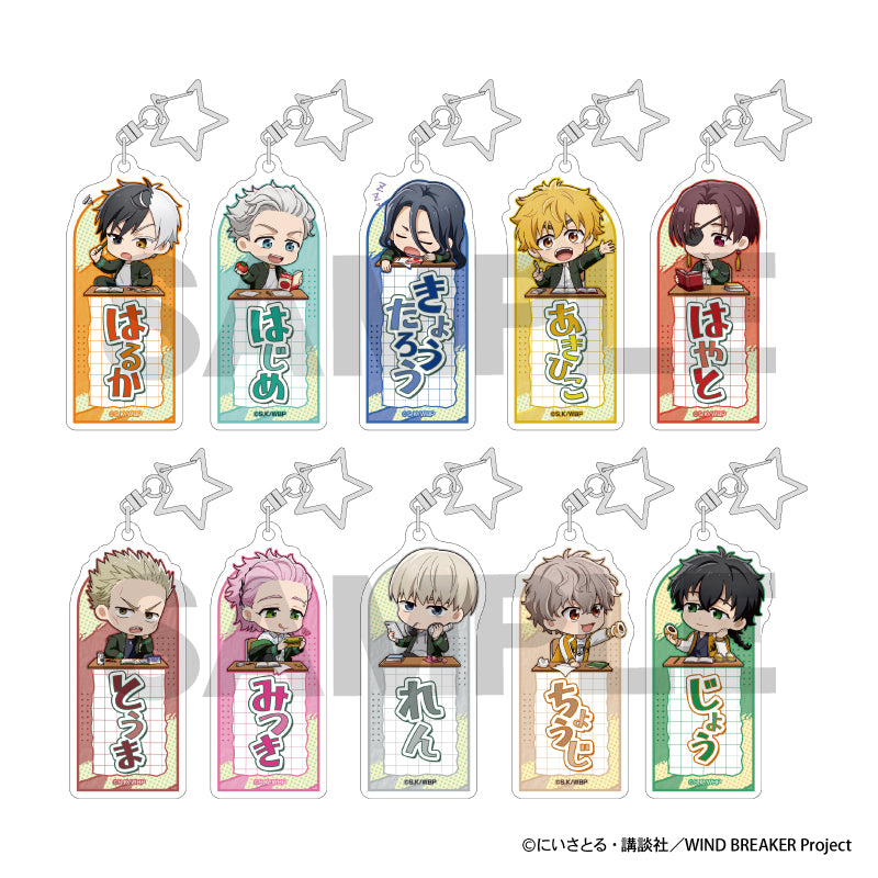 (1BOX=10)(Goods - Key Chain) WIND BREAKER Trading Name Acrylic Key Cha