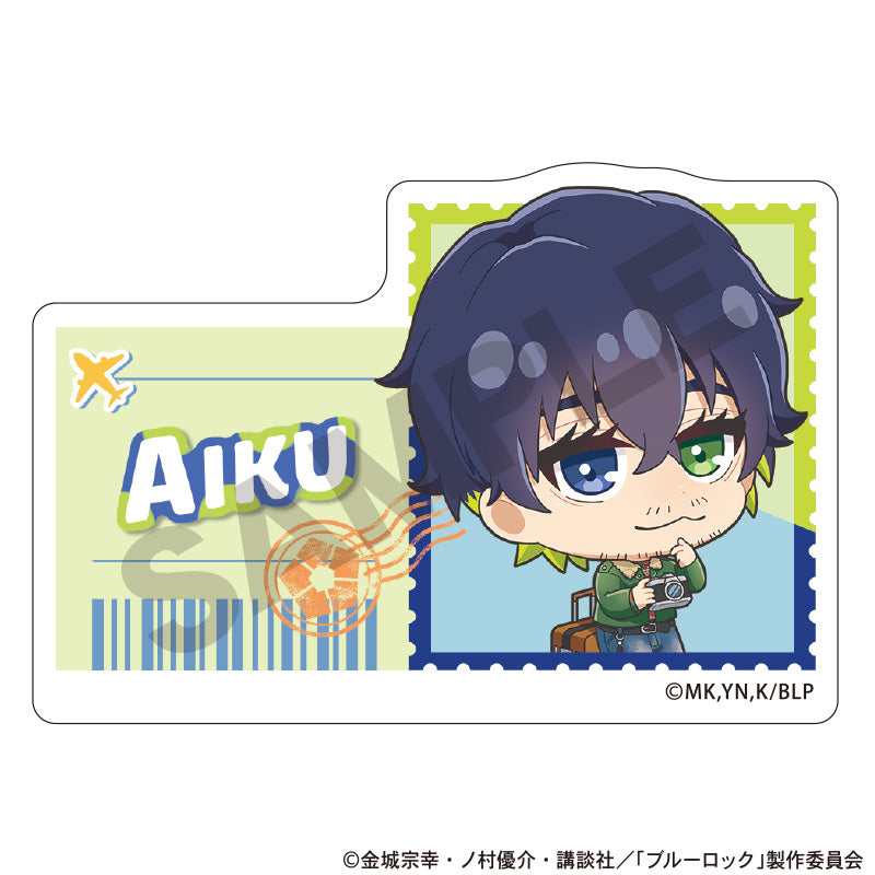 (Goods - Badge) Blue Lock Acrylic Name Badge Oliver Aiku Chibi (Travel